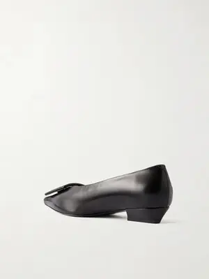 ROGER VIVIER Viv In The City" Leather Ballet Flats - Black