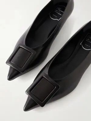 ROGER VIVIER Viv In The City" Leather Ballet Flats - Black