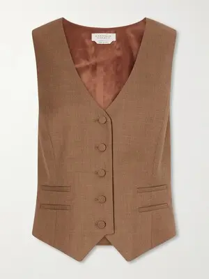Gabriela Hearst Coleridge Wool Vest - Brown