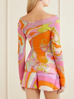 Emilio Pucci Printed Tulle Blouse - Pink