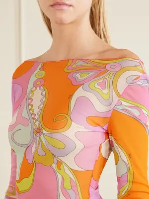 Emilio Pucci Printed Tulle Blouse - Pink
