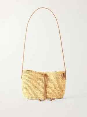 Muuñ Nina Raffia Shoulder Bag - Neutral