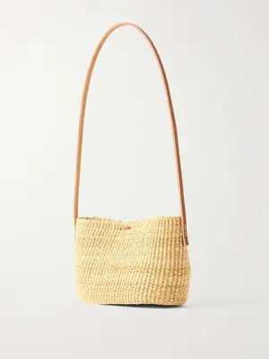 Muuñ Nina Raffia Shoulder Bag - Neutrals