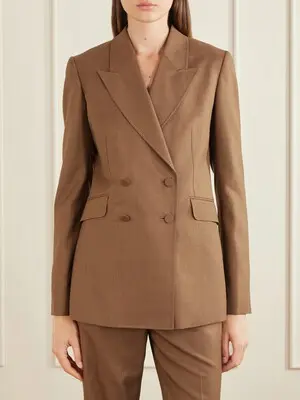 Gabriela Hearst Angela Wool Double-breasted Blazer - Brown