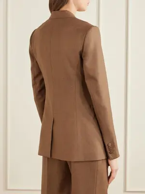 Gabriela Hearst Angela Wool Double-breasted Blazer - Brown