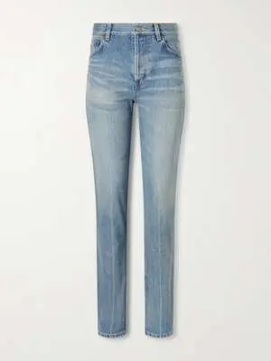 Saint Laurent High-rise Straight-leg Jeans - Blue