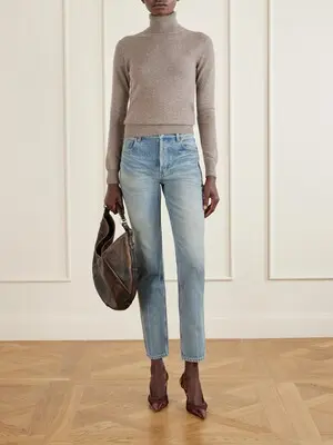 Saint Laurent High-rise Straight-leg Selvedge Denim Jeans