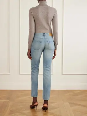 Saint Laurent High-rise Straight-leg Selvedge Denim Jeans