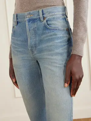 Saint Laurent High-rise Straight-leg Selvedge Denim Jeans