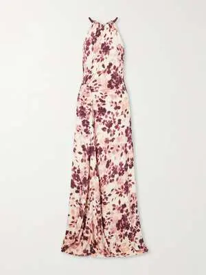 Simkhai Cerin Printed Jersey Halterneck Gown - Multi