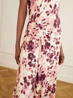 Simkhai Cerin Printed Jersey Halterneck Gown - Multi