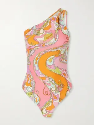 Emilio Pucci Embellished Printed One-piece Swimsuit - Pink