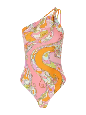 Emilio Pucci Embellished Printed One-piece Swimsuit - Pink