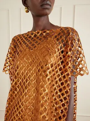 DIMA AYAD Embellished Feather-trimmed Sequin Blouse