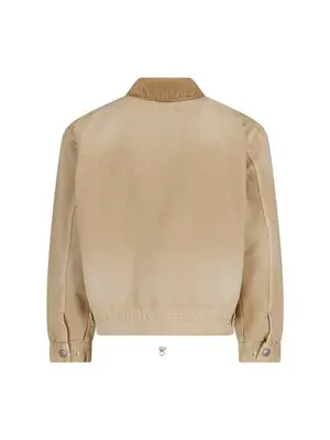 Carhartt Work In Progress Og Arcan" Organic Cotton Zip Jacket - Beige