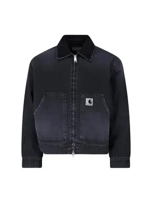 Carhartt Work In Progress Og Arcan" Organic Cotton Zip Jacket - Black