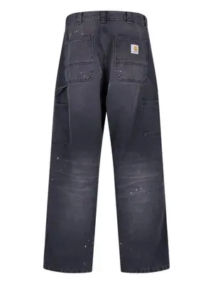 Carhartt Work In Progress Wide Leg Jeans With Single Knee Detailing - Black