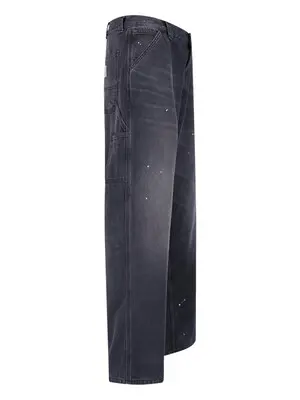 Carhartt Work In Progress Wide Leg Jeans With Single Knee Detailing - Black