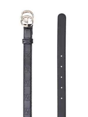 Gucci Gg Marmont Thin Belt - Black