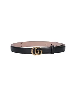 Gucci Reversible Belt "gg Marmont - Black