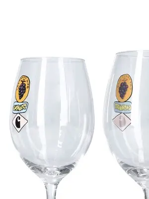 Carhartt Work In Progress Set Of 2 Stacked Grapes Wine Glasses