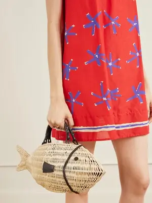 Staud Cleo Fish Mini Tote - Neutrals