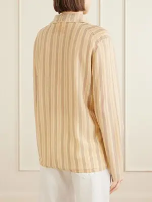 Guest In Residence Showtime Striped Cashmere Shirt - Yellow