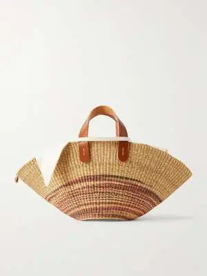 Muuñ Pacha Striped Raffia Tote - Neutral