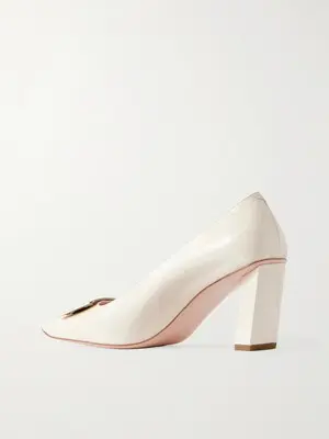 ROGER VIVIER Belle Vivier 75 Buckled Patent Leather Pumps