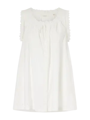 DÔEN Nessie Broderie Anglaise Organic Cotton Mini Dress - White