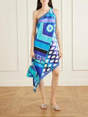 Emilio Pucci Emilio Printed Silk Twill Clutch Bag - Blue