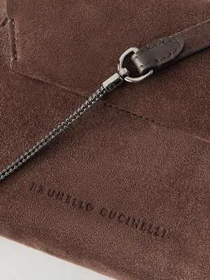 Brunello Cucinelli Envelope Suede Mini Clutch