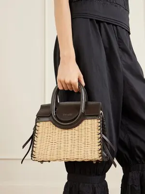 Staud Maude Mini Raffia Tote - Neutrals