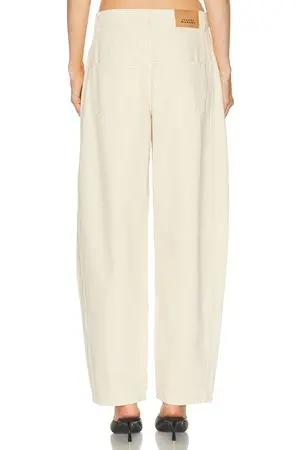Isabel Marant Étoile Lisha Wide Leg Jeans In Cream