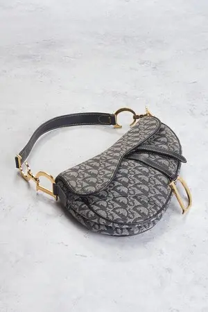Dior Trotter Oblique Saddle Bag - Blue