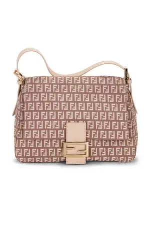 Fendi Zucchino Mama Baguette Shoulder Bag - Beige