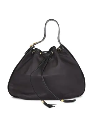 Gucci Interlocking Icon Drawstring Hobo Bag - Black