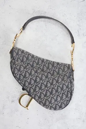 Dior Trotter Oblique Saddle Bag - Blue
