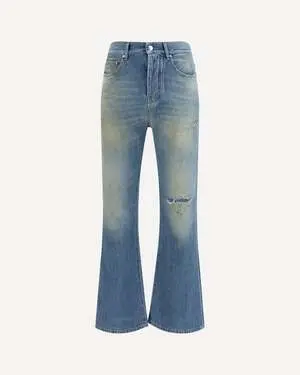 Amiri Slash Flared Distressed Jeans