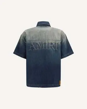 Amiri Ebroidered Logo Deni Shirt Ale