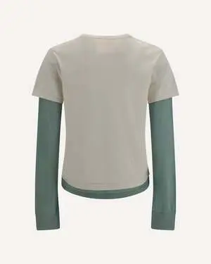Guest In Residence Layered Long Sleeve Sweater