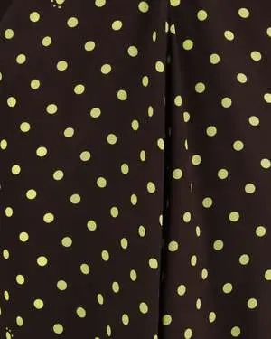 Marni Printed Polka Dot Crepe Midi Dress