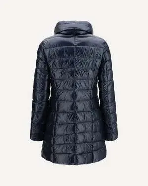 Herno Maria Quilted Down Jacket With High Collar - Blue
