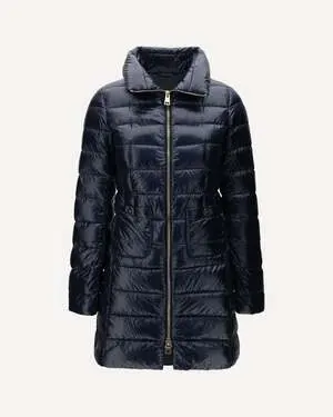 Herno Maria Quilted Down Jacket With High Collar - Blue