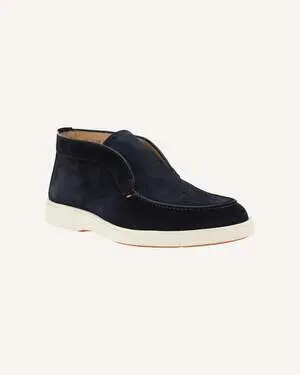 Santoni Suede Desert Ankle Boots - Blue