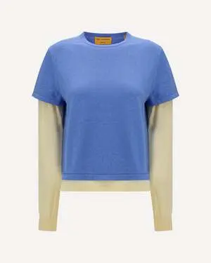 Guest In Residence Layered Sweater Feale - Blue