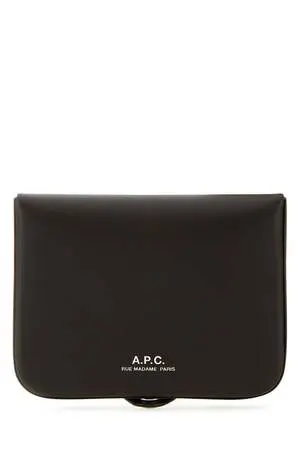 A.p.c. Dark Leather Card Holder - Brown