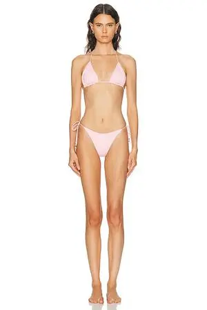 Jacquemus Le Bas De Plage Triangle Bikini Bottom - Pink