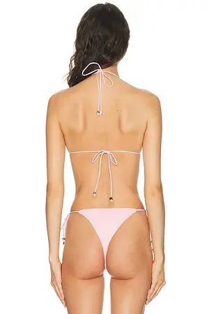 Jacquemus Le Haut De Plage Triangle Bikini Top - Pink