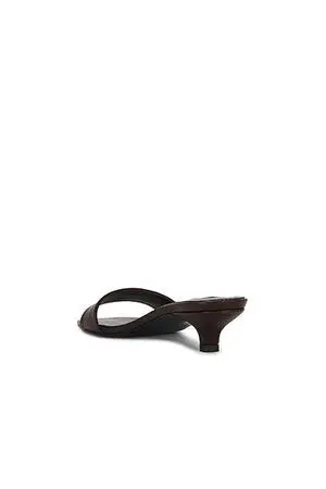 TOTEME Slim Lizard Embossed Bandeau Mule - Brown